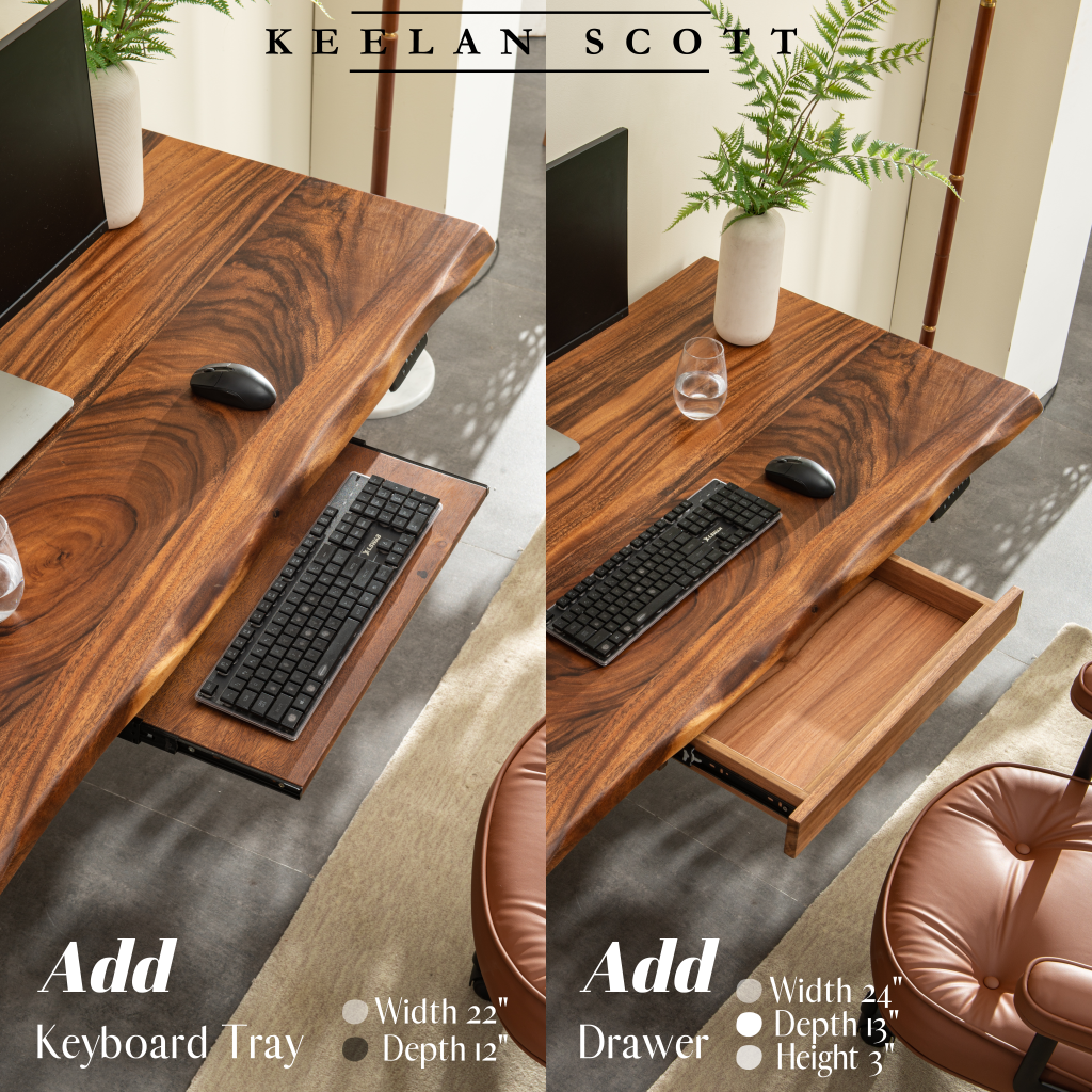 Walnut Keyboard Tray – Add-on – Keelan Scott